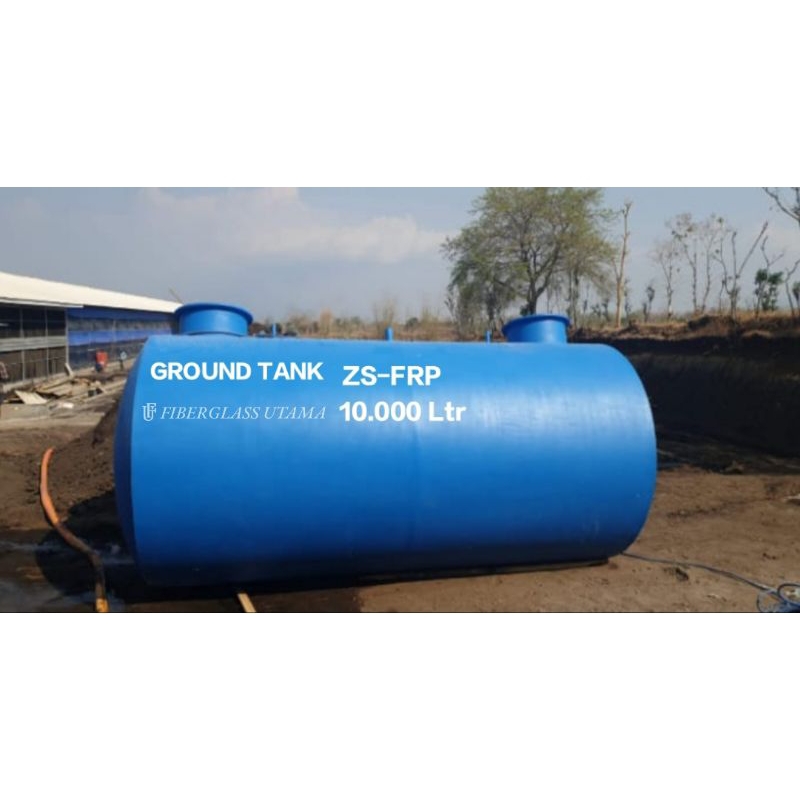Jual ground tank tandon air tanam fiber 10.000 liter toren fiber tandon ...