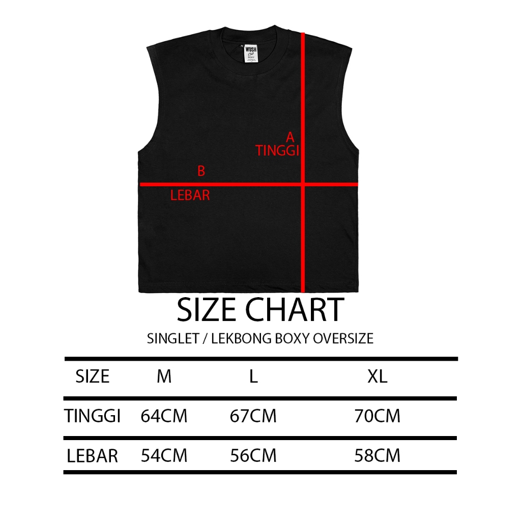 Jual WUSH CLUB SINGLET LEKBONG TANKTOP SLEVELESS BOXY FIT TEE BAJU KAOS ...