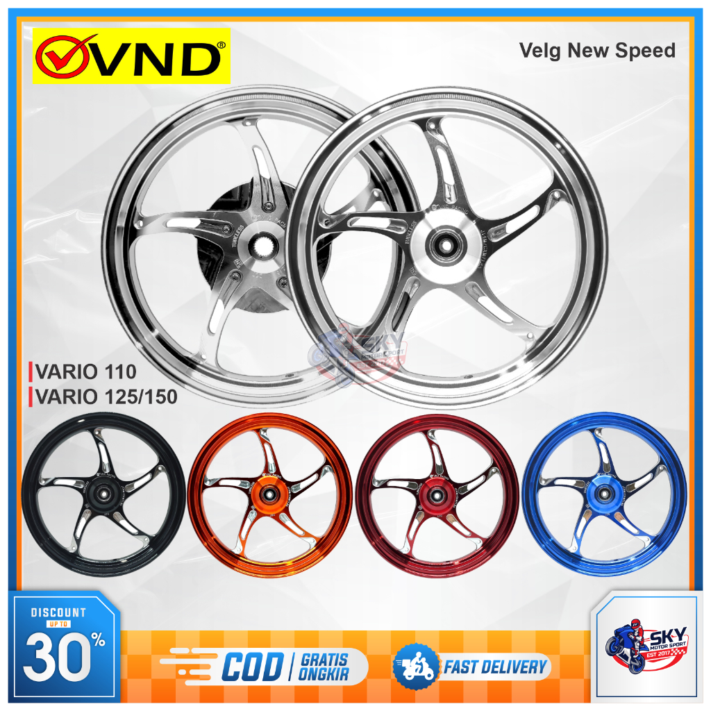 Jual Velg VND New Speed Vario 110 125 150 Beat Scoopy Spacy Genio Original | Shopee Indonesia
