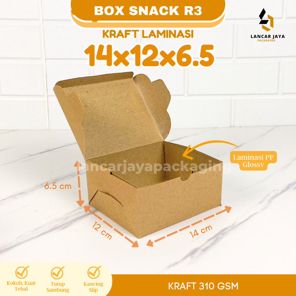 Jual Box Snack Kotak Kue Jajan Roti Dus Kemasan Makanan R2 R3 R5 R6 R7 ...