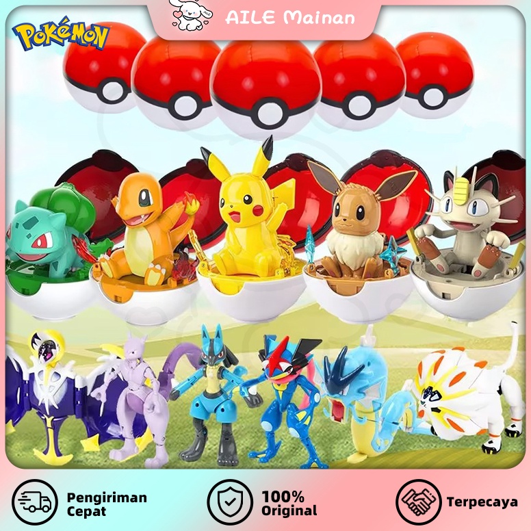 Jual ORIGINAL Pokemon balls Mainan pokemon pokeball Pokemon Action ...