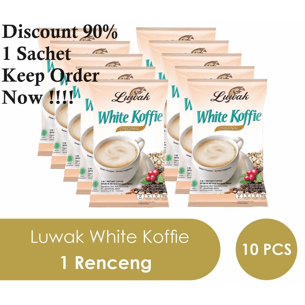 Jual Luwak White Coffee Rasa Original Kopi Instant [ 1 Sachet ] asdimak ...