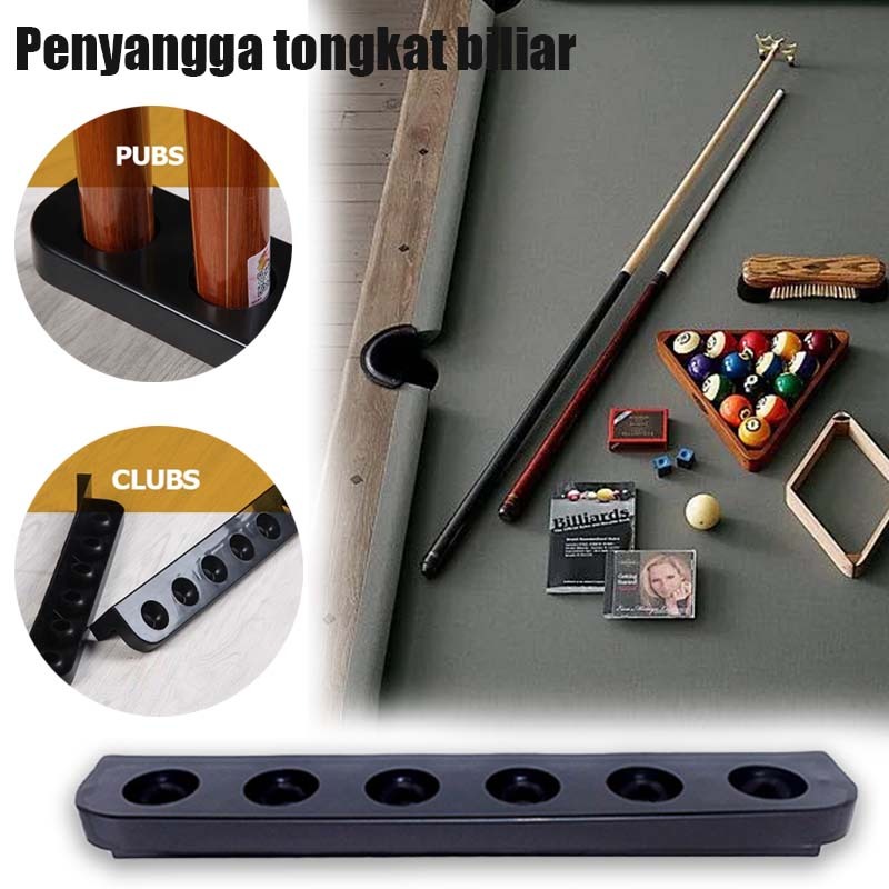 Jual Rak Stik Billiard Plastik Wall Cue Rack 6 Lubang Tempat Stick ...