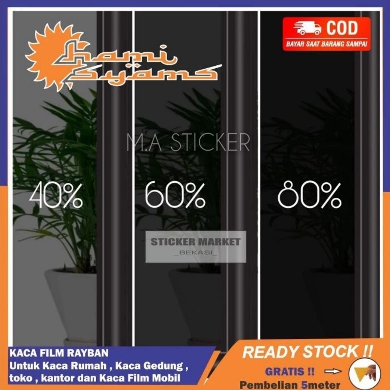 Jual Stiker Kaca Film Cermin Jendela Rumah Kantor Mobil Ruko One Way Tidak Tembus Pandang Lebar ...