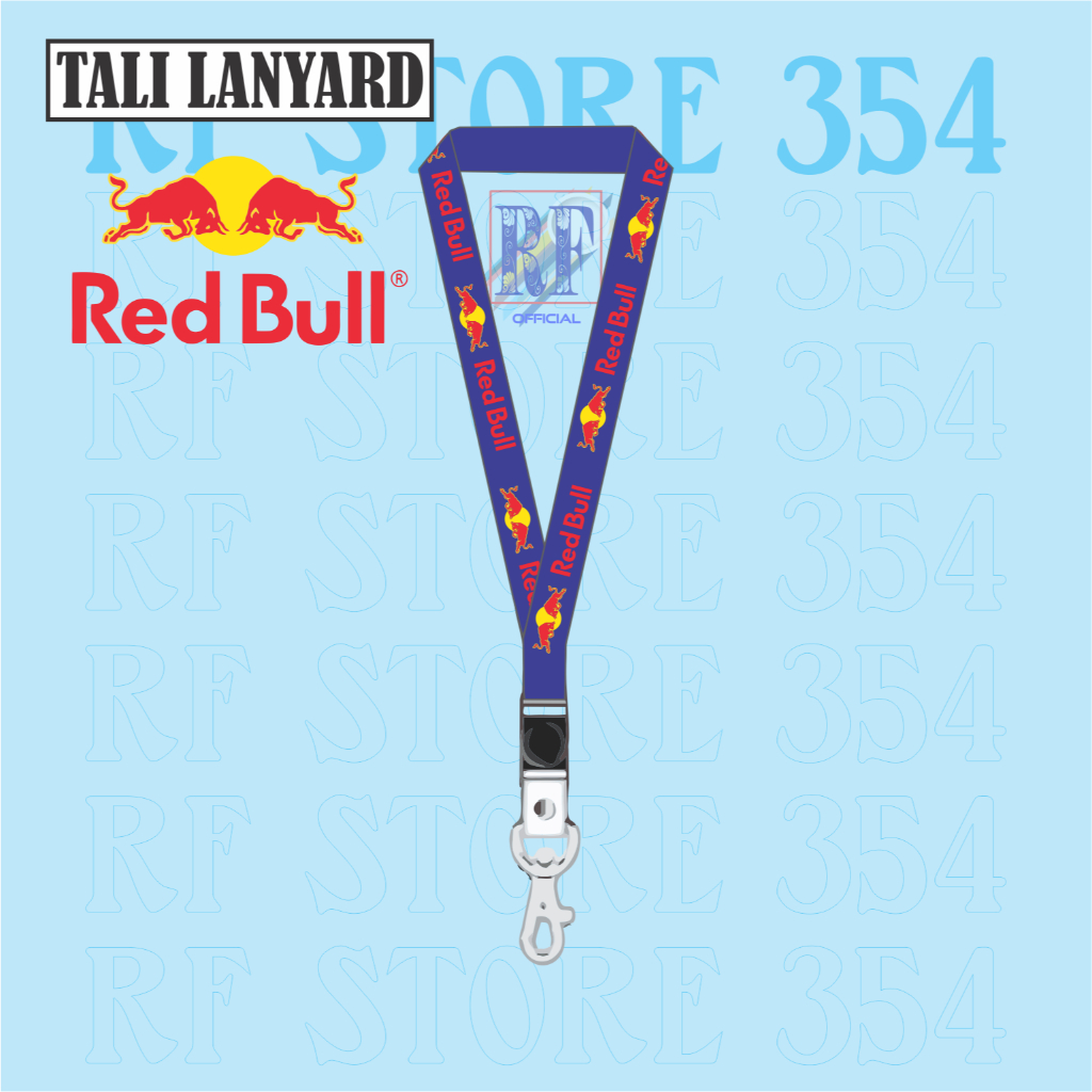 Jual TALI LANYARD RED BULL LOGO - TALI ID CARD REDBULL | RB GANTUNGAN ...