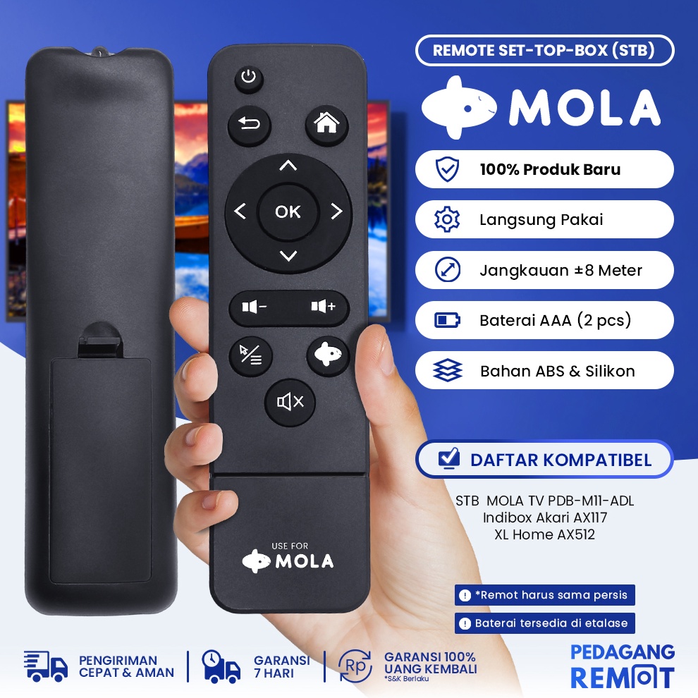 Jual MURMER Remot Remote STB Polytron MOLA TV PDBM11 Remote Set Top Box Android Box MOLA ...