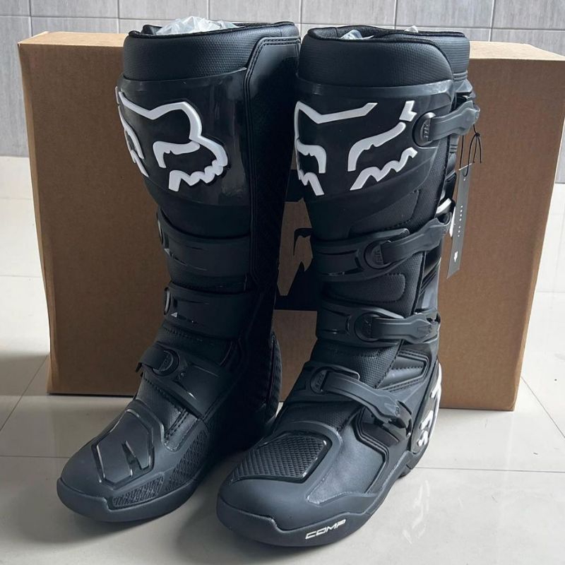 Jual Sepatu FOX Comp Boot - Black | Shopee Indonesia