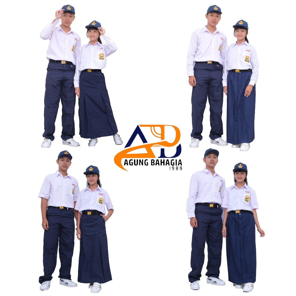 Jual Setelan Lengkap Seragam Sekolah SMP Anak Laki Laki Perempuan Kain ...