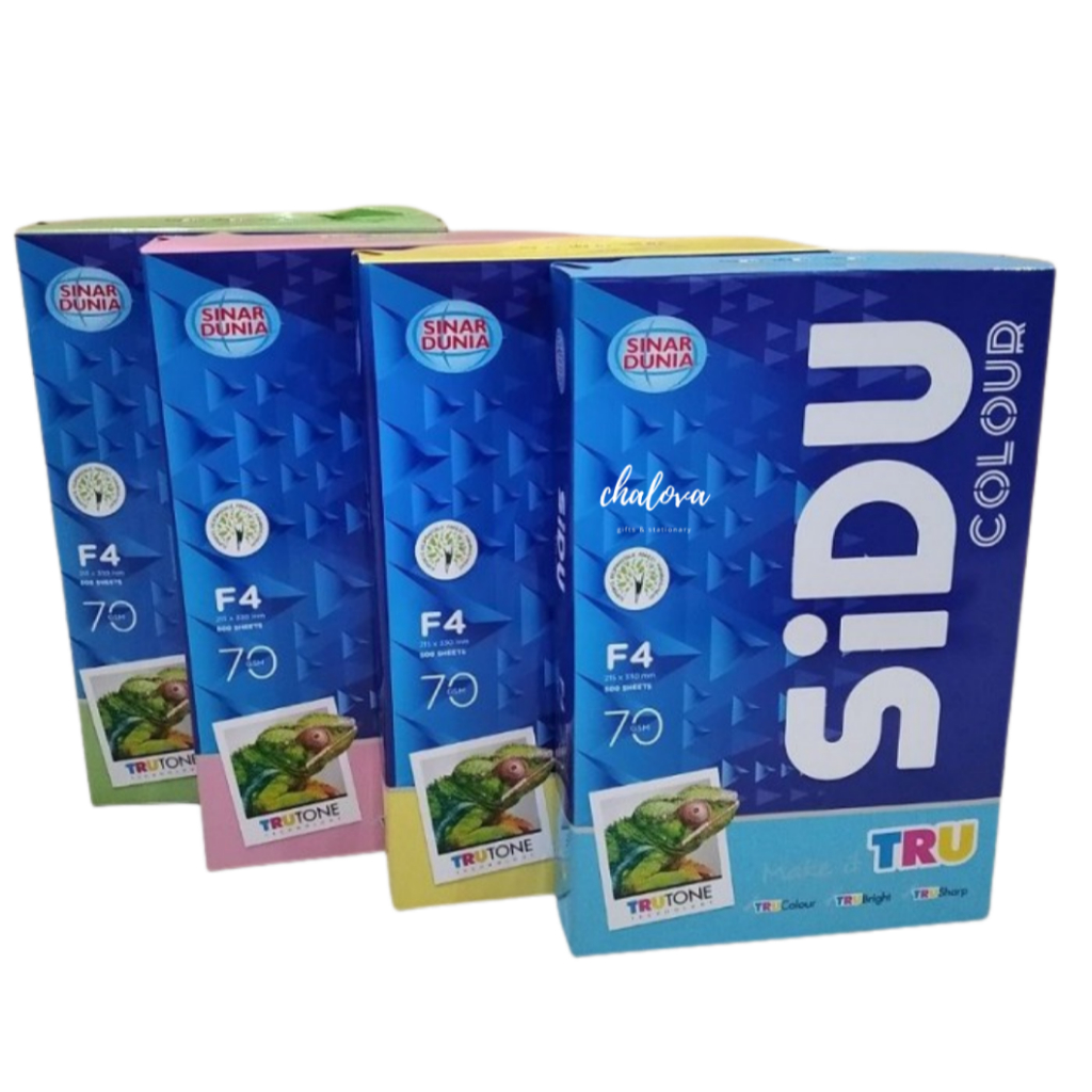 Jual [RIM] KERTAS HVS F4 SIDU 70 GRAM WARNA / SIDU HVS FOLIO WARNA ...