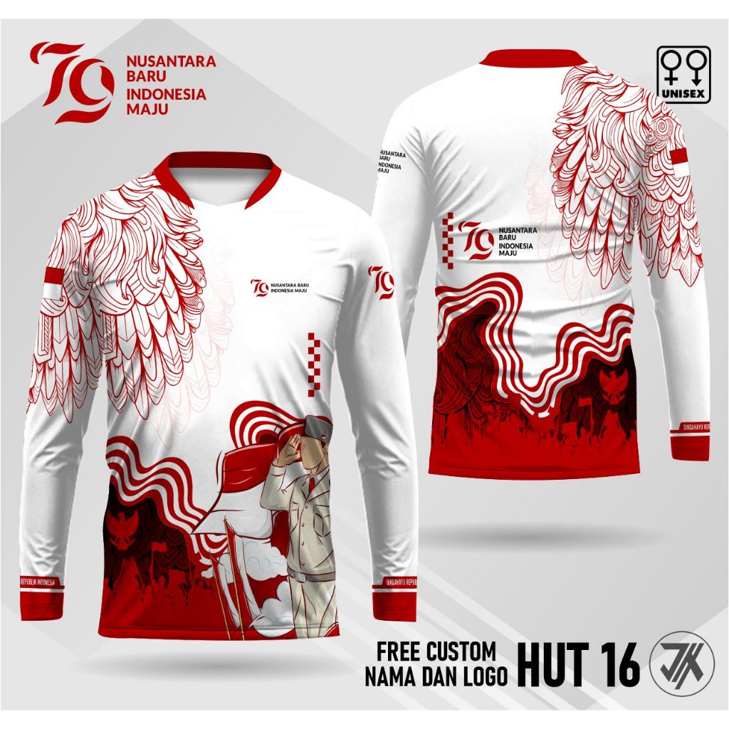 Jual jersey hut ri 79 jersey 17 agustus kaos 79 kaos kemerdekaan lengan panjang | Shopee Indonesia