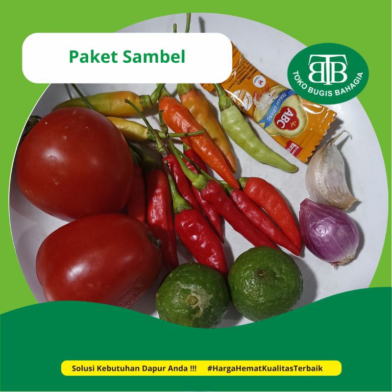 Jual Paket Sambel (Cabe Kecil, Tomat, Bamer, Baput, Jeruk Purut, Terasi) Pasar Online Makassar ...