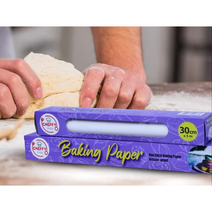 Jual Kertas Baking "CHEFFY" 5m x 30cm Putih Polos (Roll, Tidak Potongan ...