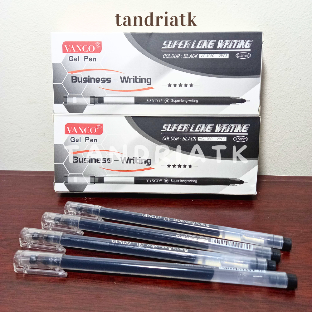 Jual [1 Lusin/ 12 Pcs] Bolpen Vanco / Pulpen Gel / Pena Vanco VC-1030 0 ...