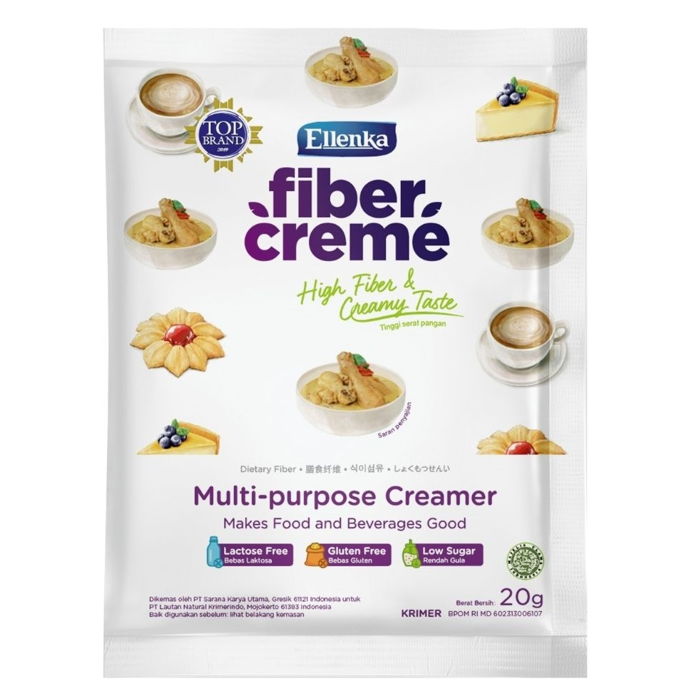Jual FIBER CREME ELLENKA MULTIPURPOSE CREAMER 20gr PENGGANTI SANTAN ...