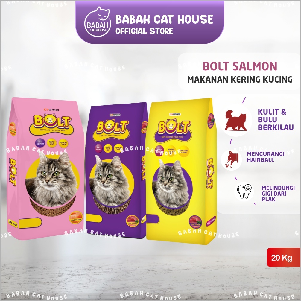 Jual BOLT IKAN TUNA SALMON 20KG Dry Cat Food Makanan Kucing Kering ...