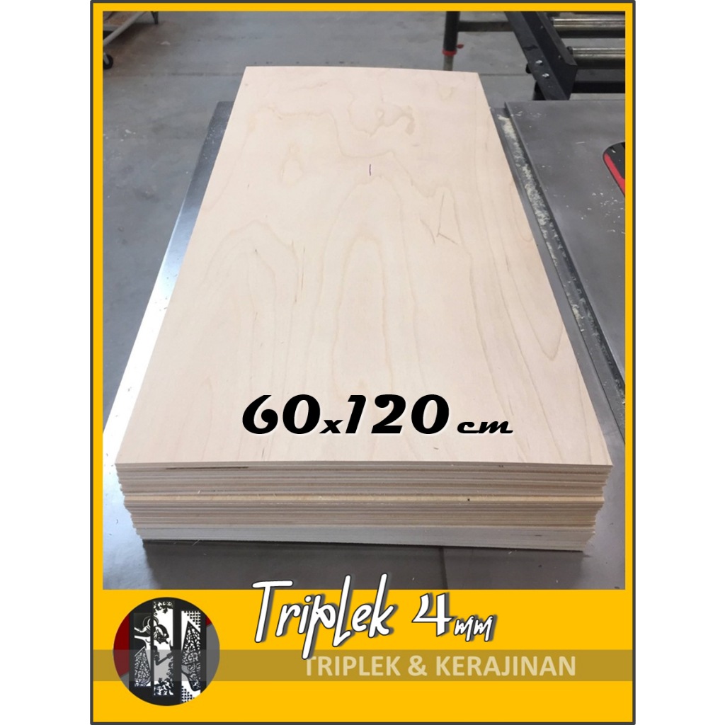 Jual Triplek 4mm 60x120 cm (Plywood Multiplek 4 mm 60 x 120 | 120x60 ...