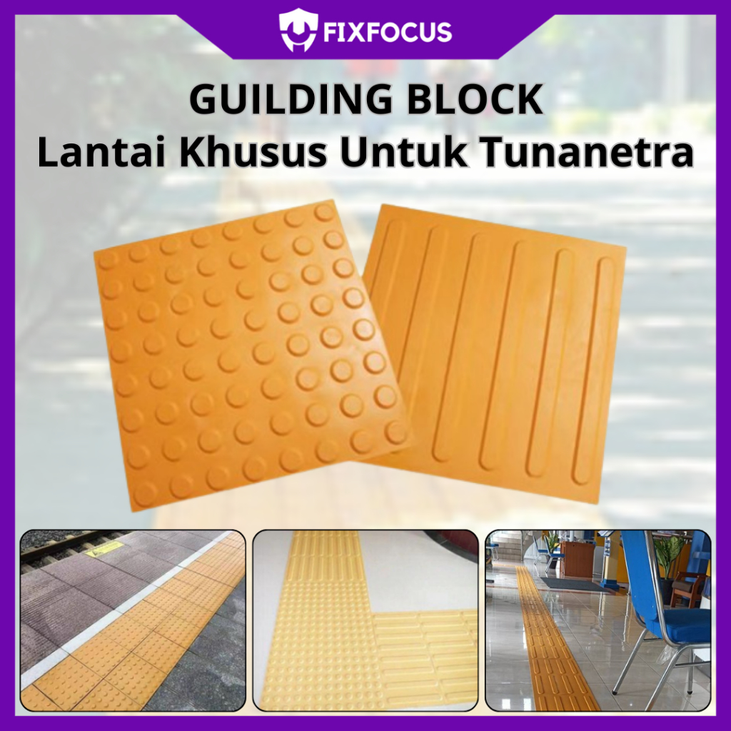 Jual Guiding Block Blind Road Sidewalk Lantai Ubin Karet Jalur Penunjuk ...
