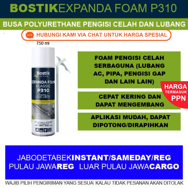 Jual Bostik Expanda Expanding Foam P310 PU Polyurethane FOAM AP SPRAY ...