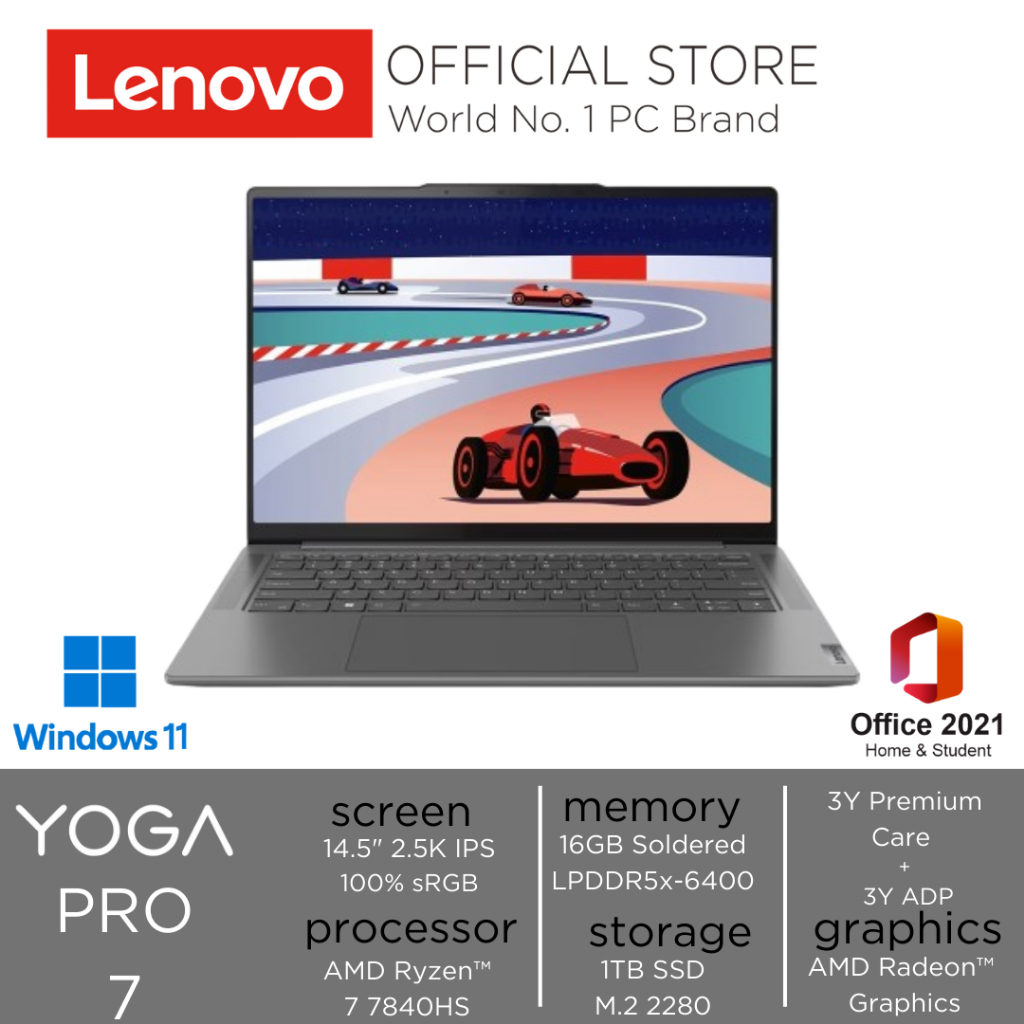 Jual LENOVO Yoga Pro 7 14APH8-2CID(Tidal Teal) AMD Ryzen™ 7 7840HS 16GB ...