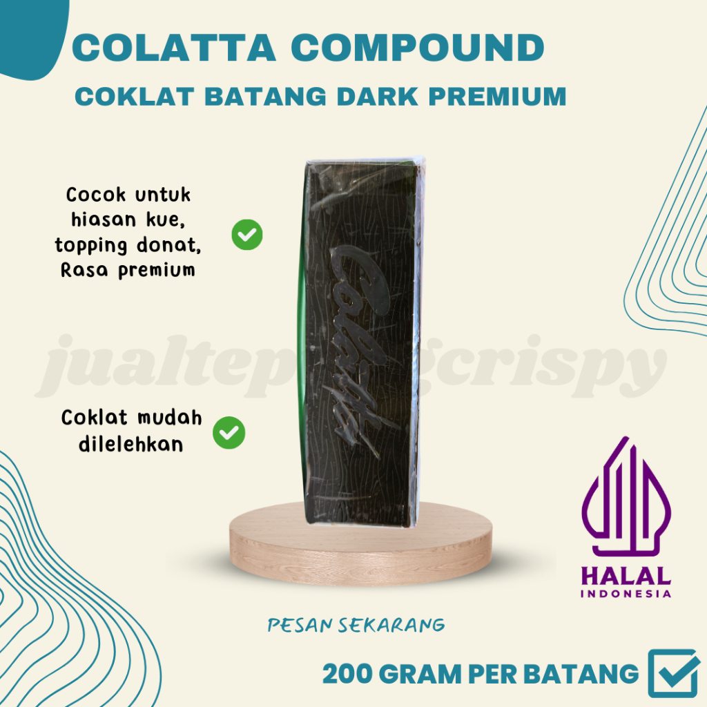 Jual Repack Colatta Compound Dark Chocolate | Coklat Batangan ...
