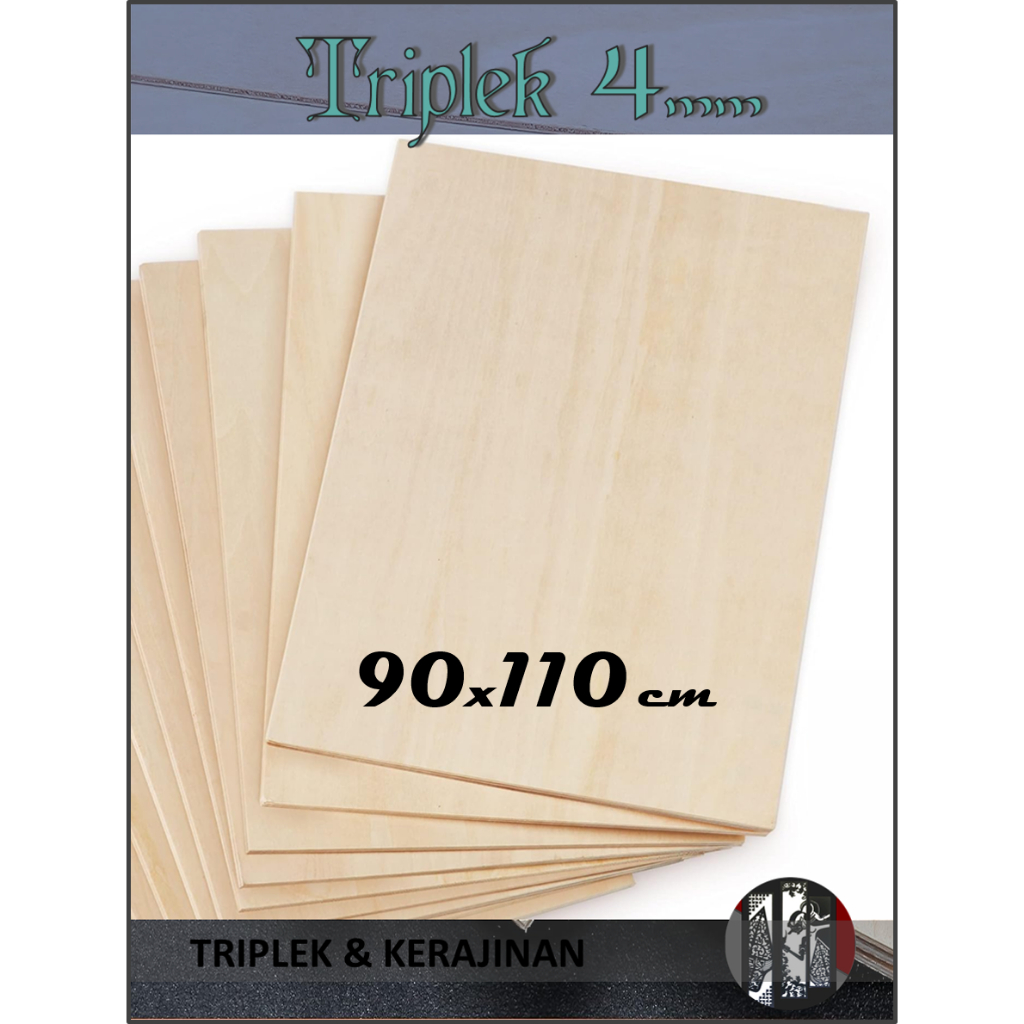 Jual Triplek 4mm 90x110 cm (Plywood Multiplek 4 mm 90 x 110 | 110x90 ...