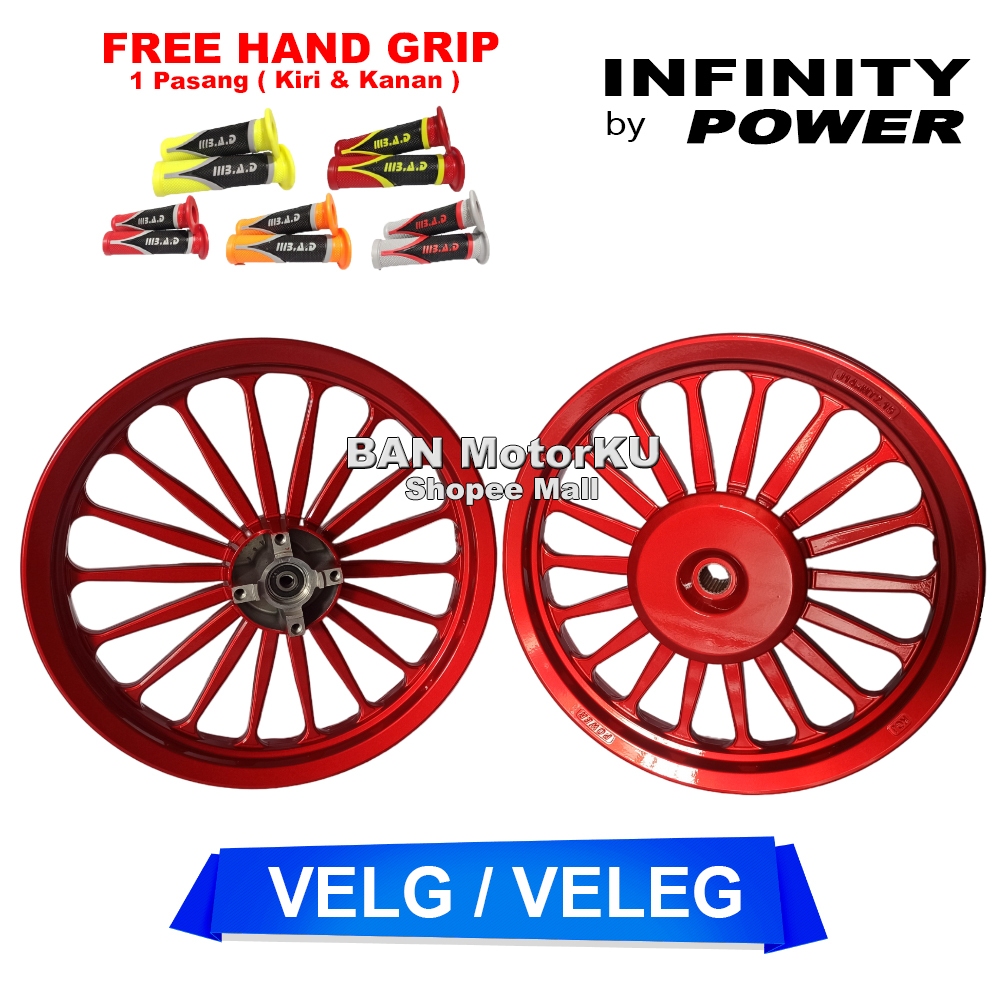 Jual POWER Infinity Velg Racing ukuran 185 & 215 Ring 14 Warna Merah ...