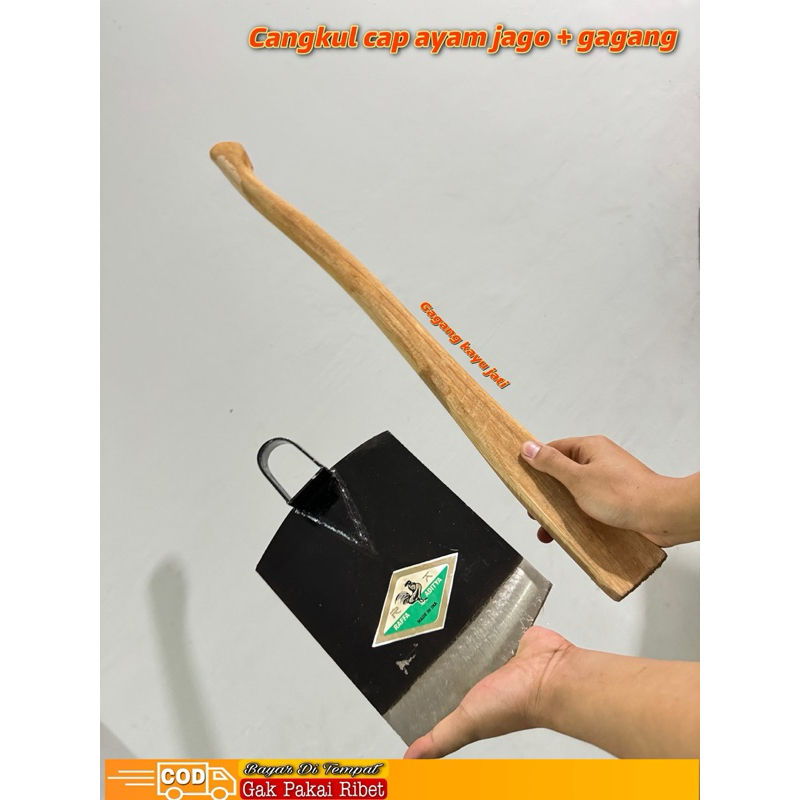 Jual Cangkul Cap Ayam Jago lokal Plus gagang/doran pacul cangkul anti ...