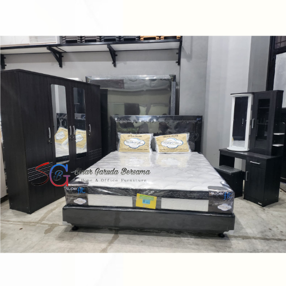 Jual PAKET KAMAR SET KASUR SUPERFIT COMFORTA SILVER MEJA RIAS KACA ...