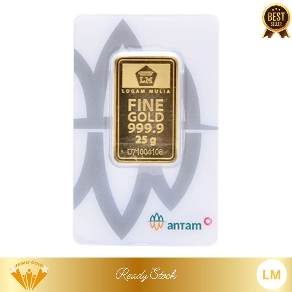 Jual Logam Mulia Gold Merk Variasi Berat 25 Gram Family Gold | Shopee ...
