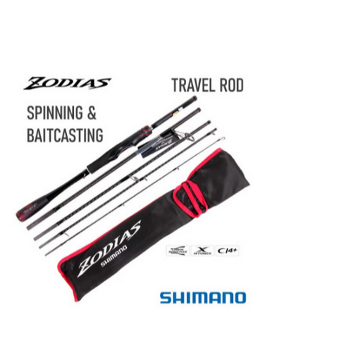 Jual Alat Pancing Kuat Shimano Zodias Pack 2021 C610M-5 BC Travel Rod Spinning Baitcasting Joran ...