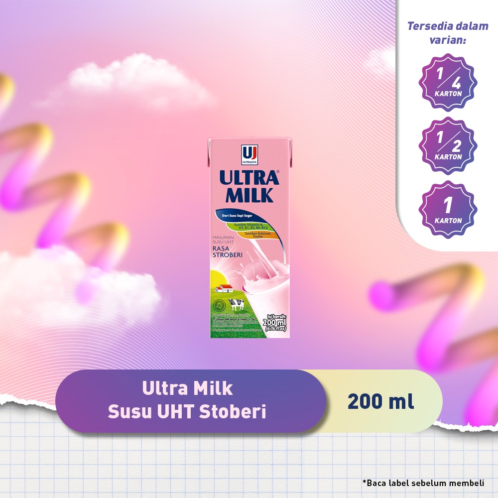 Jual Ultra Milk Strawberry 200 ml | Shopee Indonesia