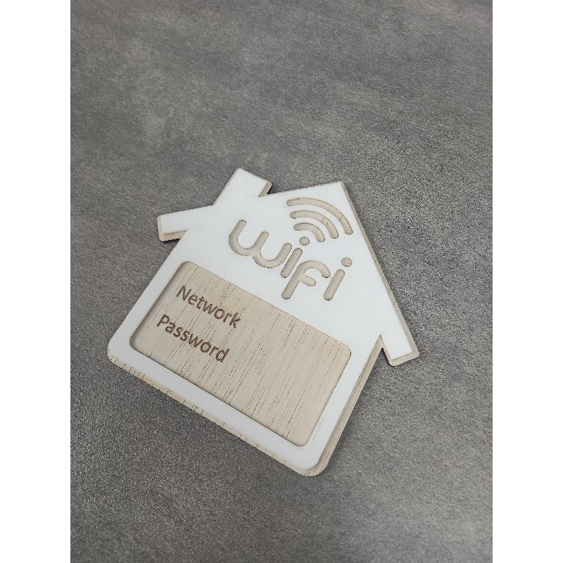 Jual Wifi Sign Rumah Estetik Plywood |Tanda Wifi Dalam Rumah/Cafe Free ...