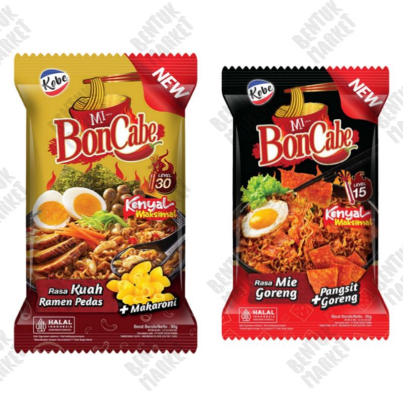 Jual KOBE Mie Bon Cabe Level30 Rasa Ramen Pedas 90gr / KOBE Mie Bon ...