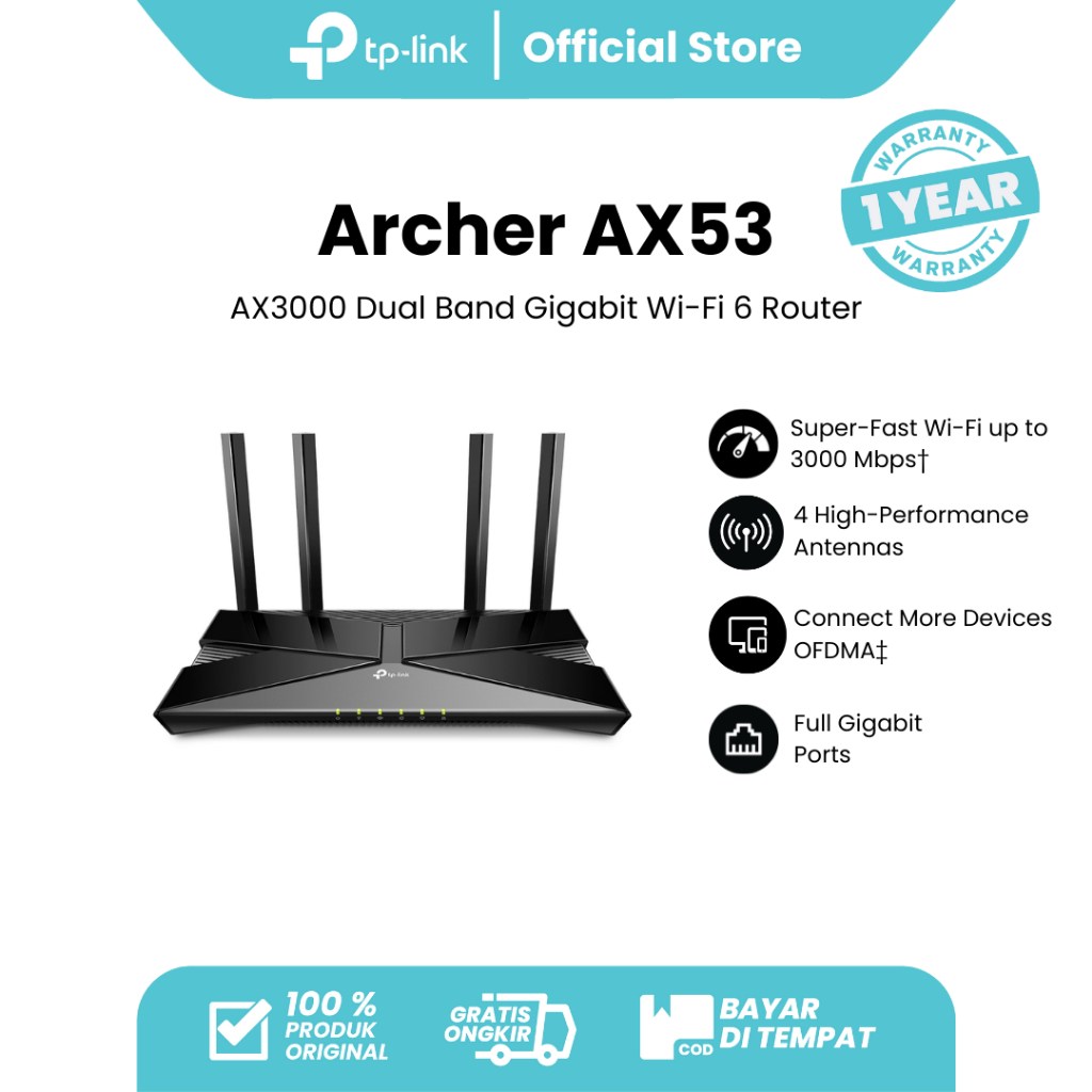 Jual TP-Link Archer AX73 | AX5400 WiFi 6 Router | Dual Band | Gigabit | Mesh | Wireless | AX72 ...