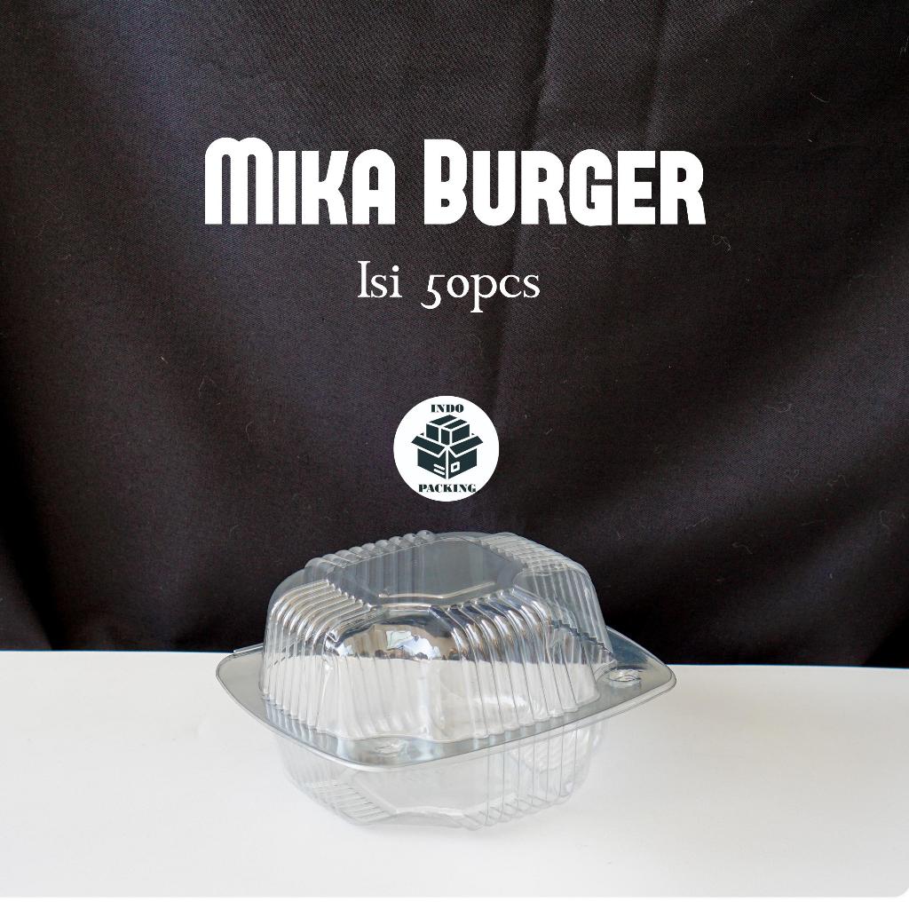 Jual (isi 50) Burger Mika Box Oripack / Kotak Kemasan Makanan Takoyaki ...