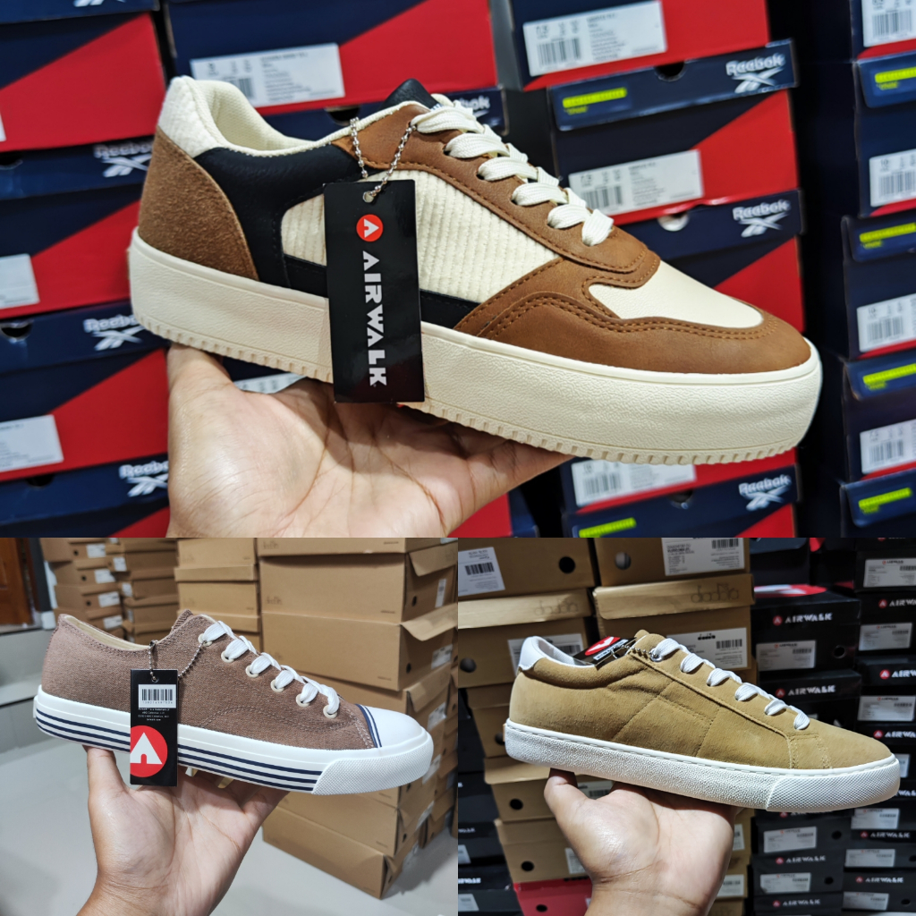 Jual Airwalk Beige / Brown Series Men's Sneakers Original | Shopee ...