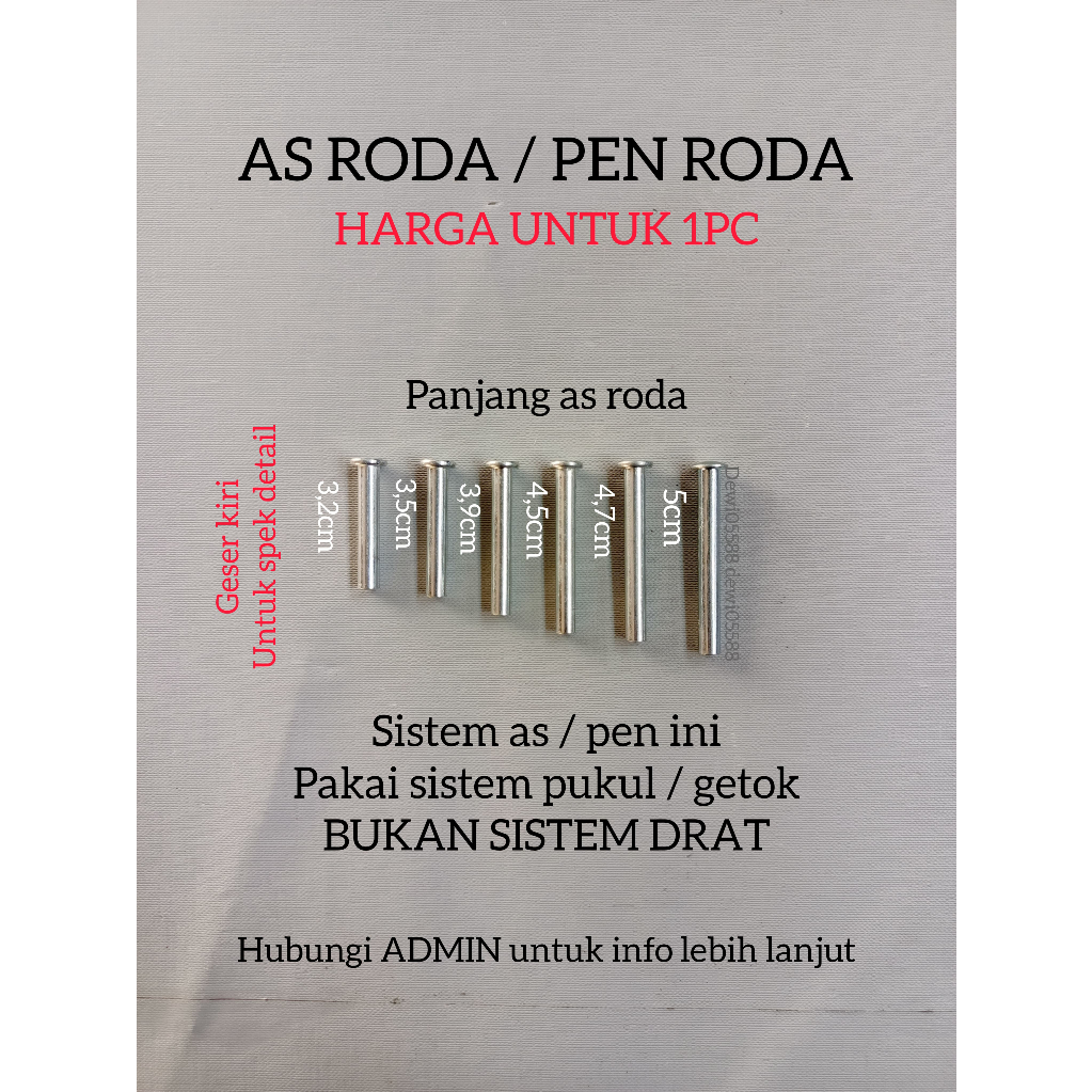 Jual PEN RODA,AS RODA KOPER,AS RODA,RIVET RODA, PAKU RODA, RIVET BESI ...