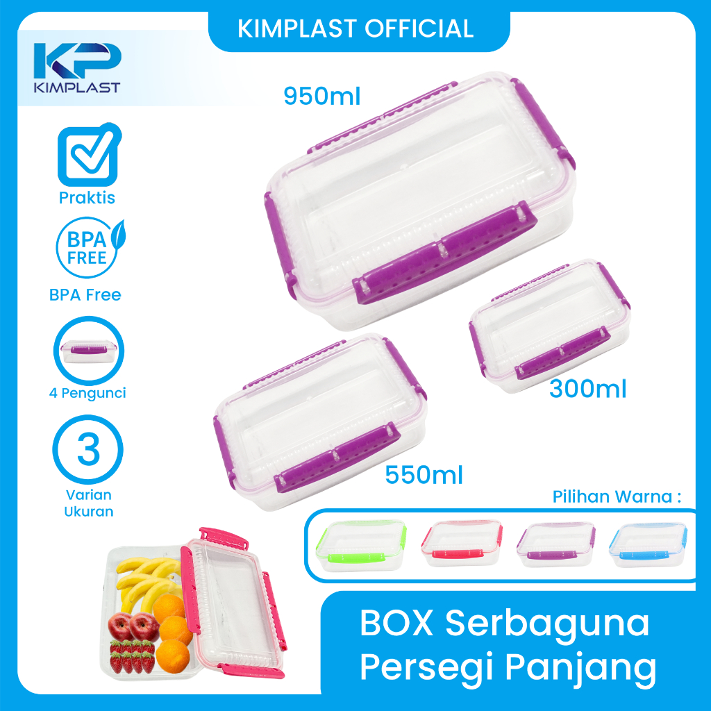Jual KIMPLAST BOX SEGI PANJANG SS 3 | Shopee Indonesia