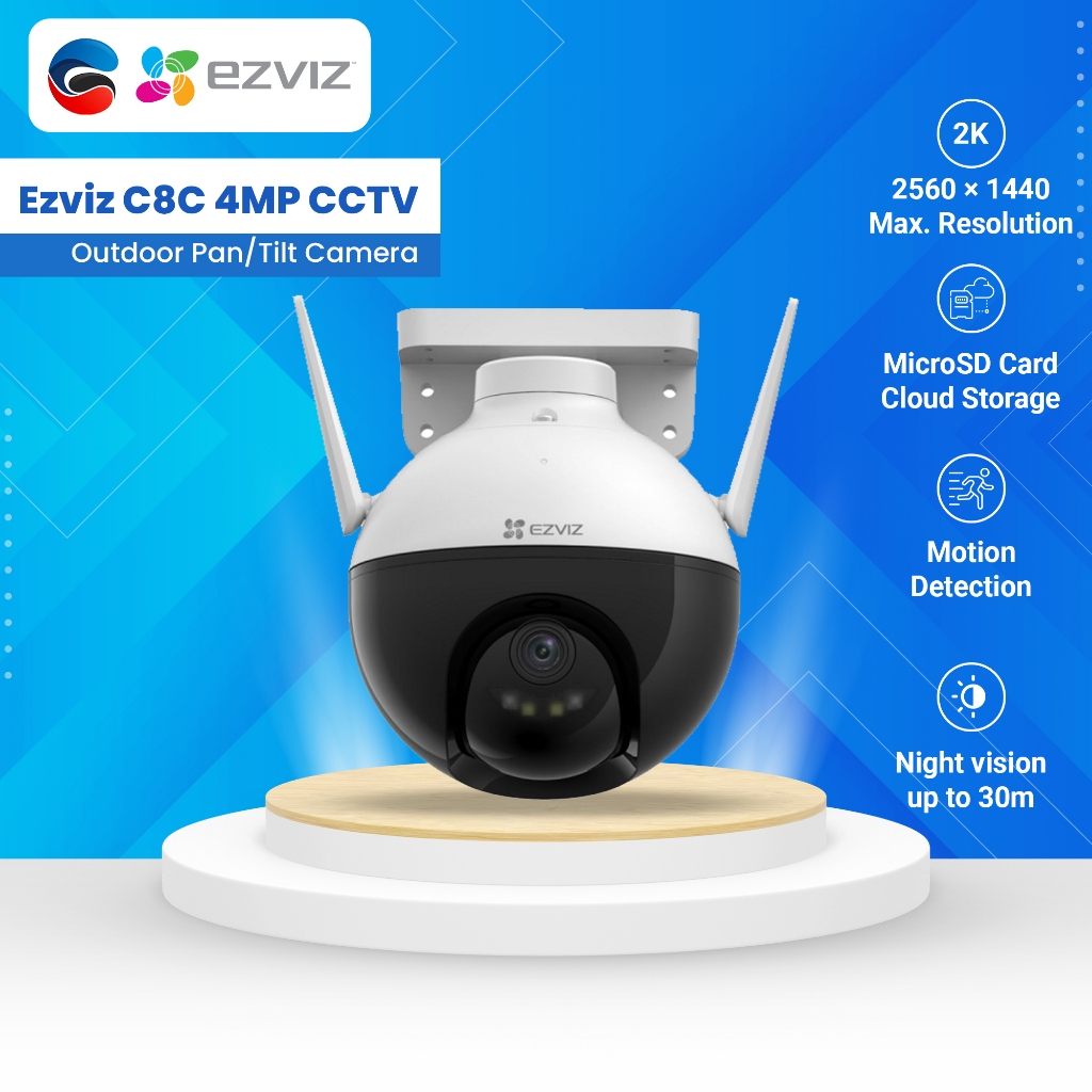 Jual EZVIZ CCTV C8C 4MP 2K+ Smart Home Outdoor CCTV Wifi IP Camera Auto Tracking | Shopee Indonesia