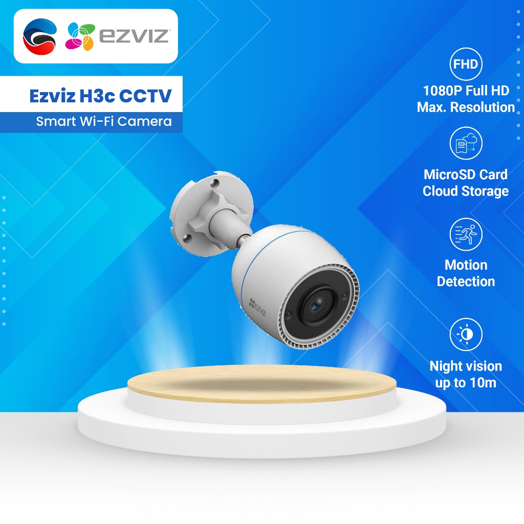 Jual EZVIZ CCTV H3C 2MP IP Camera AI Color Night CCTV Wifi Outdoor ...