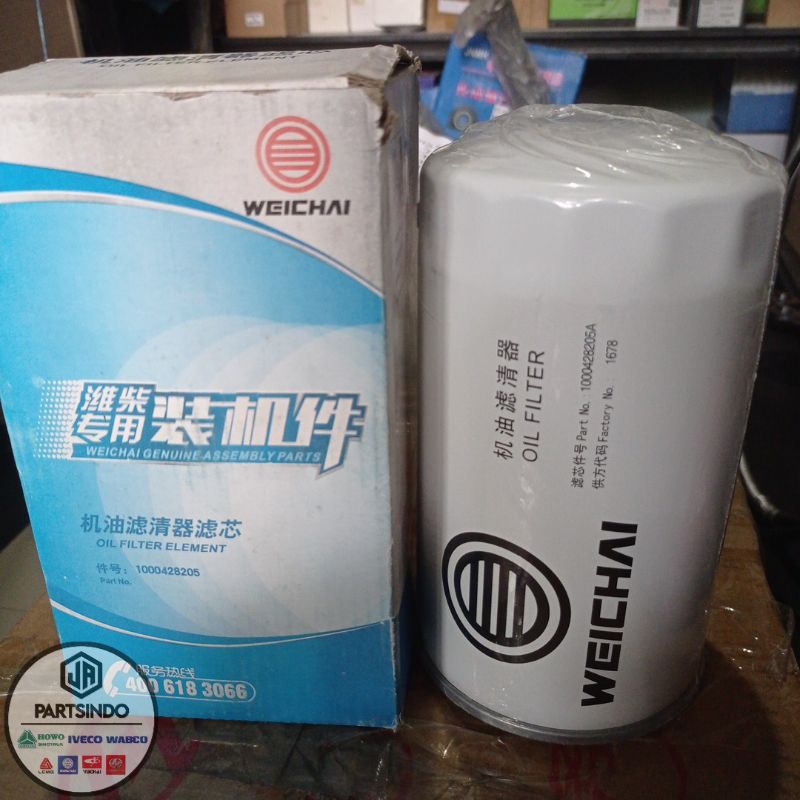 Jual 1000428205/4190001633 Oil Filter Weichai sparepart suku cadang ...