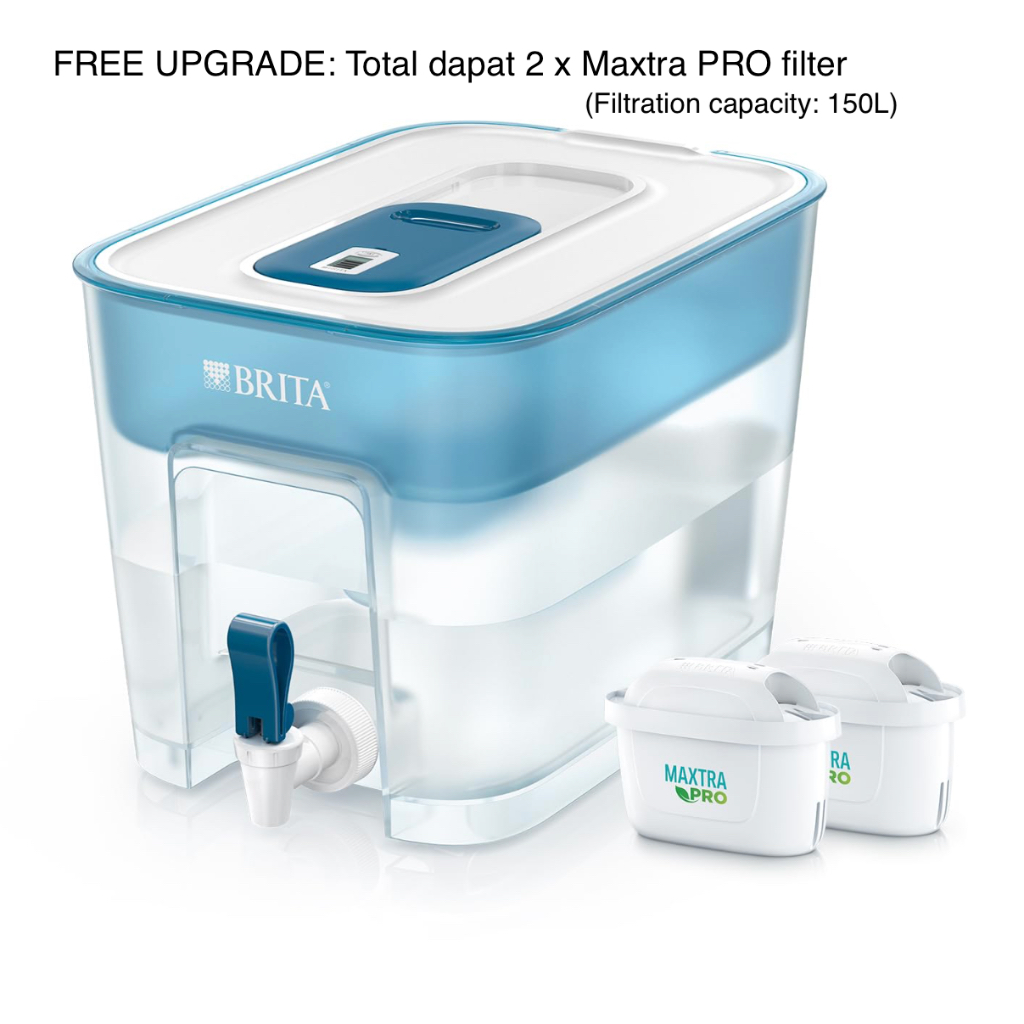 Jual [FREE 2 FILTER] Brita Flow 4.85L Water Filter Tank countertop and ...