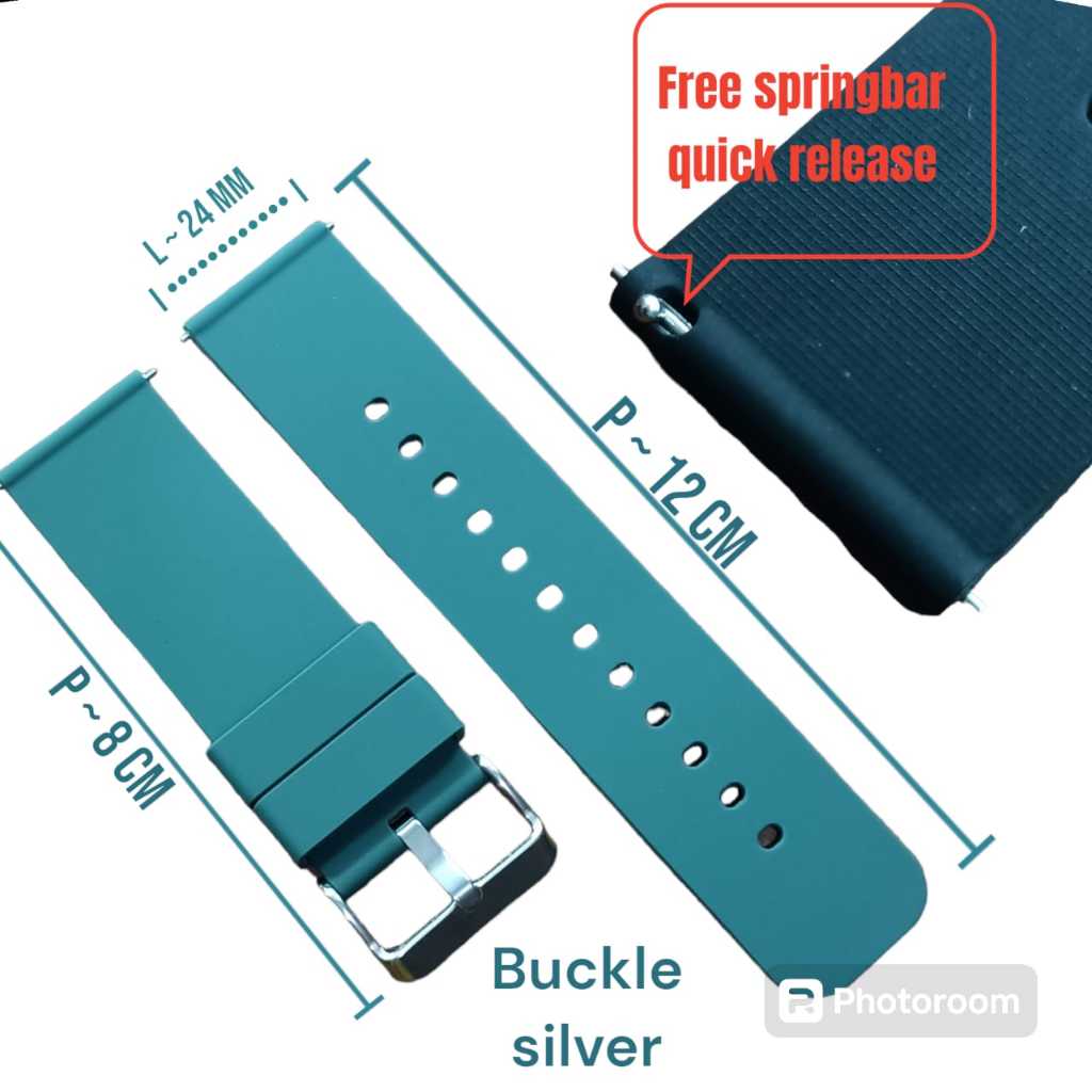 Jual Tali Jam Tangan 24mm Smart Watch Rubber Strap Smartwatch Quickrelease T-01 | Shopee Indonesia