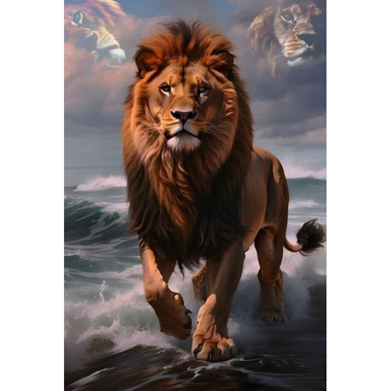 Jual Poster Cetak Hiasan Dinding Jumbo Gambar Singa Si Raja Hutan Uk ...