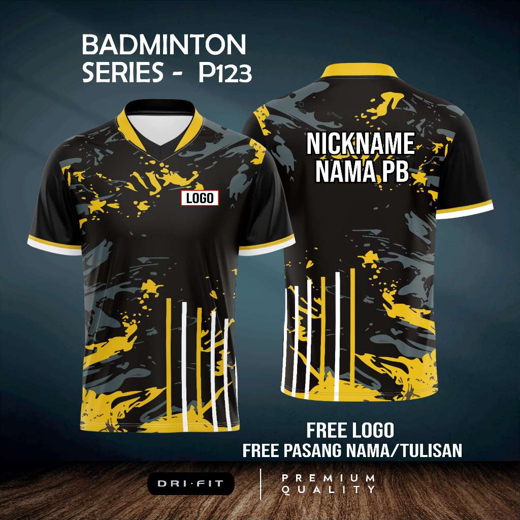 Jual JERSEY KAOS BADMINTON BULUTANGKIS P123 - BISA CUSTOM NAMA DAN LOGO ...