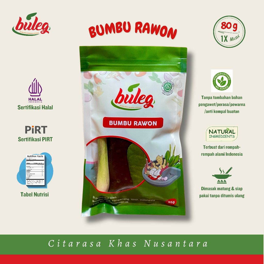 Jual Buleg Bumbu Rawon - Pack 85 g | Shopee Indonesia