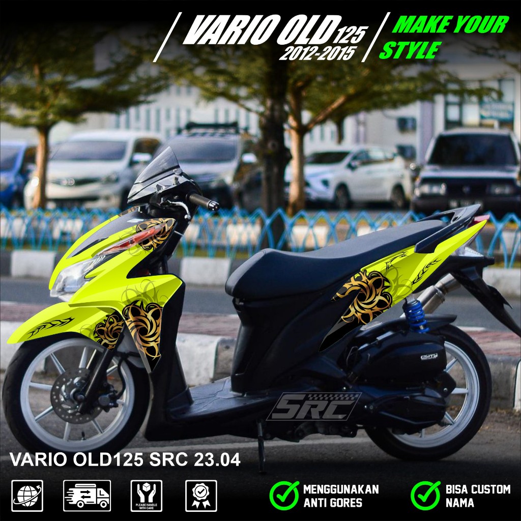 Jual COD Decal Stiker Full Body Honda Vario Techno 125 Old Lama Tahun ...