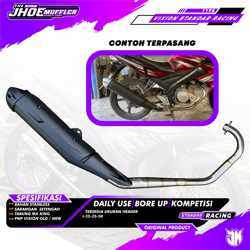 Jual Knalpot Standar Racing Vixion New dan OLD Silenser Mx King ...