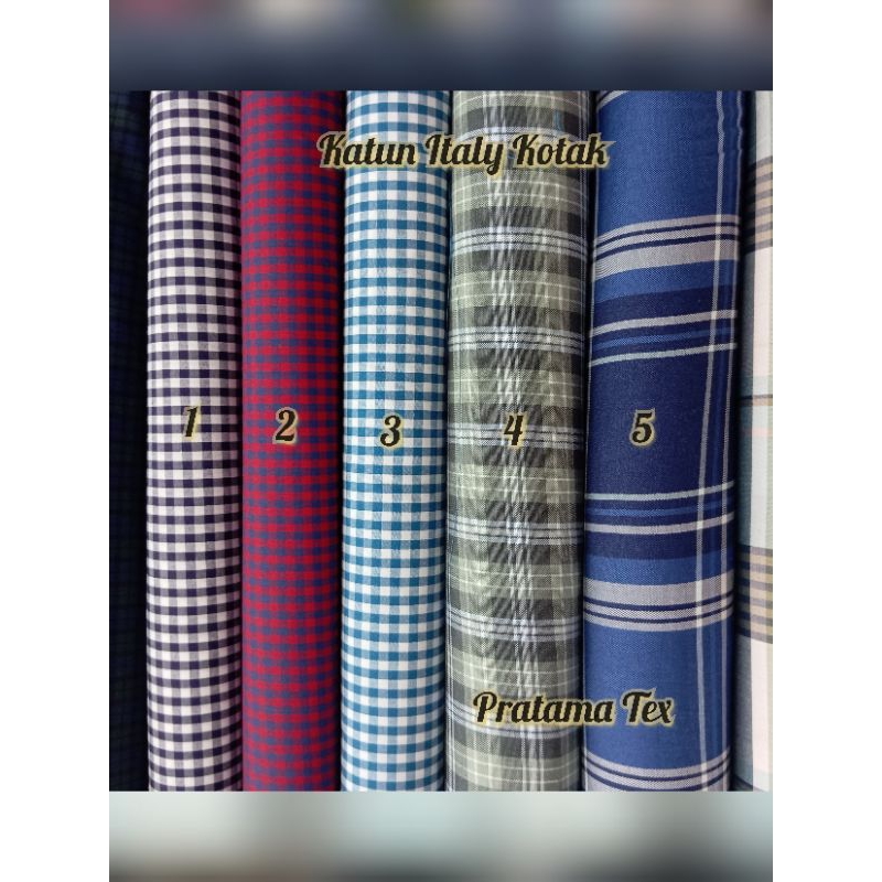 Jual Kain Kemeja Katun Giza 100% Motif /Bahan Kain Kemeja Motif Random ...