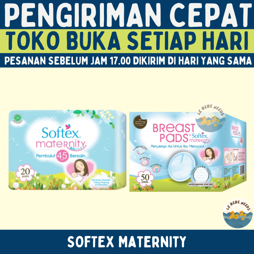Jual Softex Maternity Pembalut Bersalin dan Nifas 45cm isi 20 - Softex Maternity Breast Pads isi ...